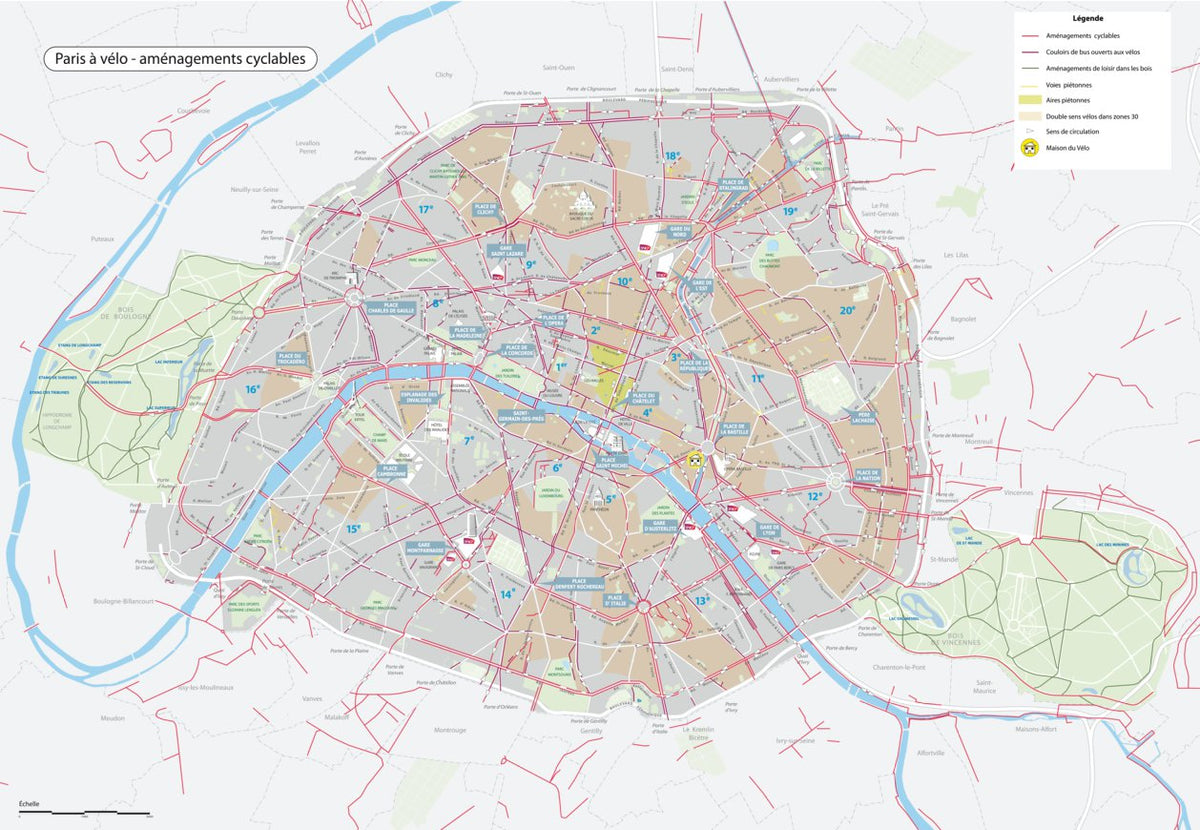 Paris Bike Lane Map by RAFAELA 1777 | Avenza Maps