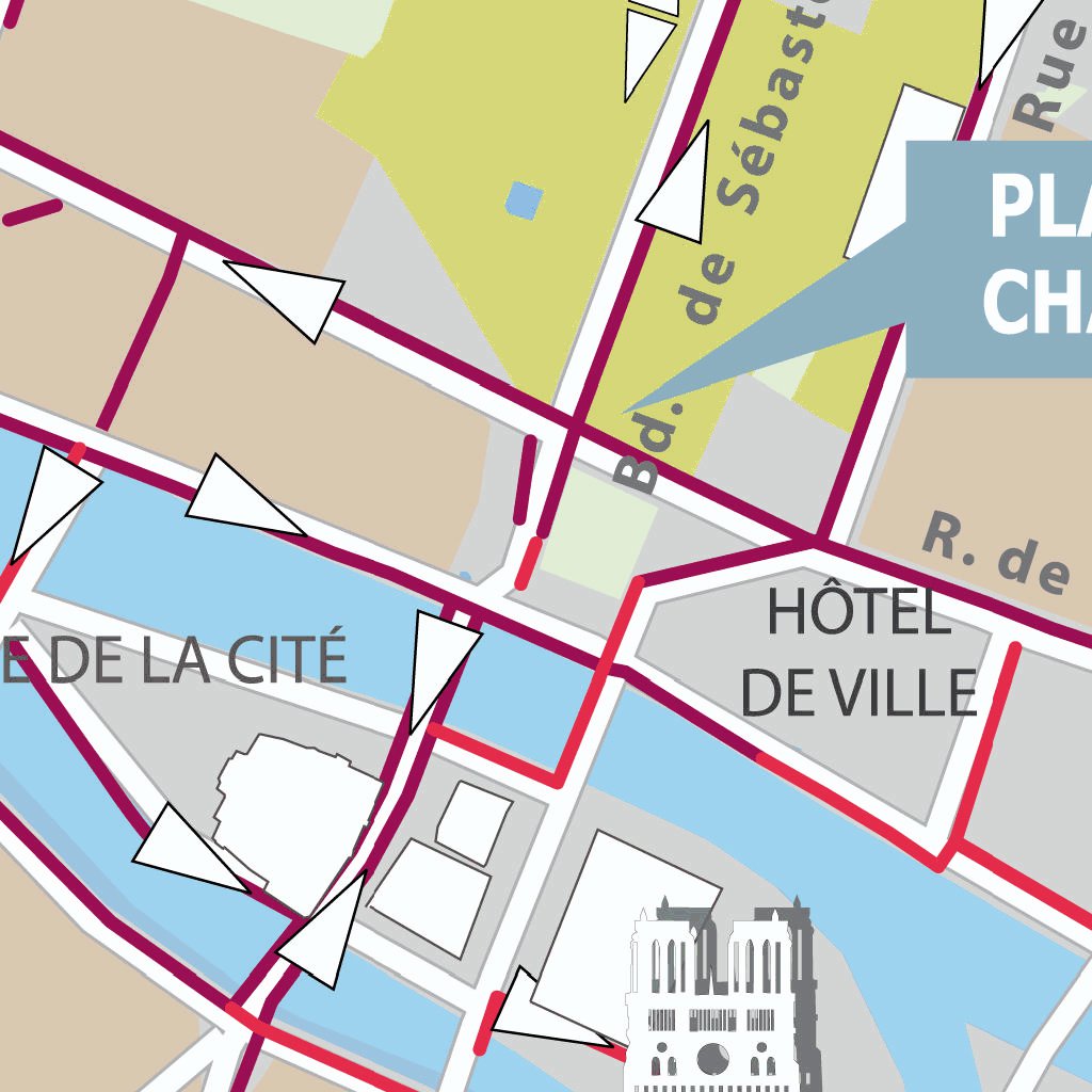 Paris Bike Lane Map by RAFAELA 1777 | Avenza Maps