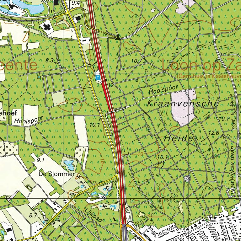 Loonse en Drunense Duinen Map by Red Geographics | Avenza Maps