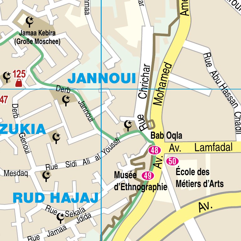 Citymap Tétouan Map by Reise Know-How Verlag Peter Rump GmbH | Avenza Maps