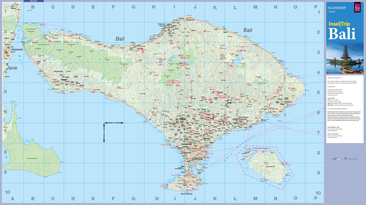Islandmap Bali 2023 Map by Reise Know-How Verlag Peter Rump GmbH ...