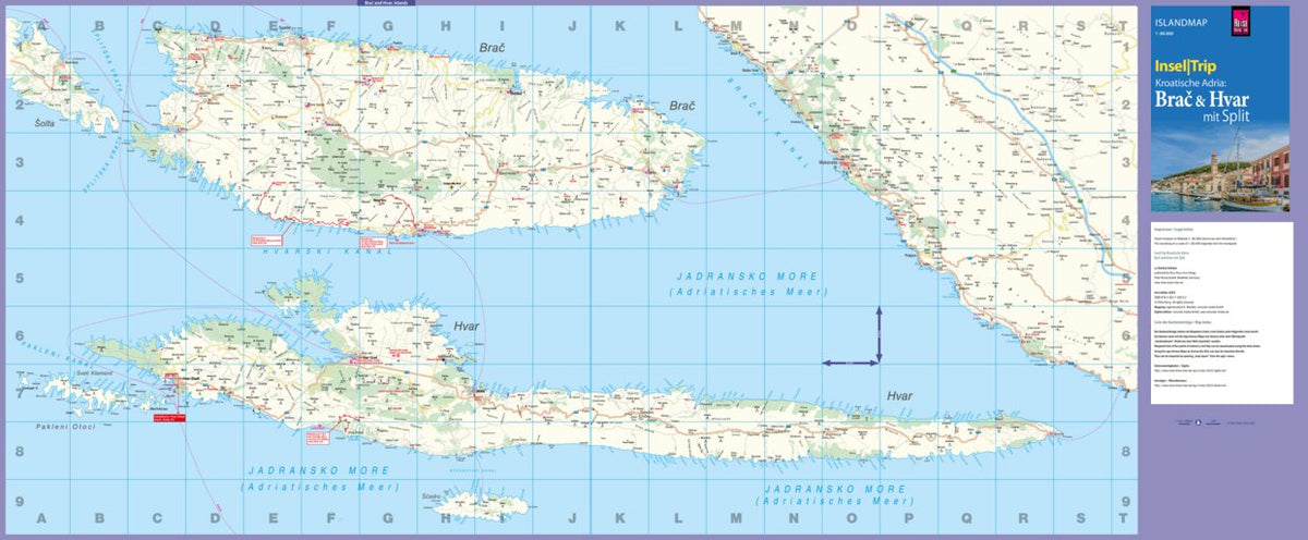Islandmap Brac and Hvar 2023 Map by Reise Know-How Verlag Peter Rump ...