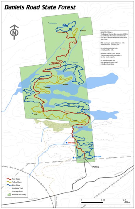 DanielsRoad_StateForest_SMBA Map by Saratoga Mountain Bike Assn ...