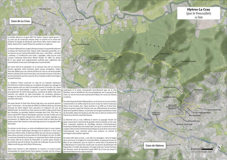Sentier Métropolitain TPM - De Hyères à La Crau par le Fenouillet Map ...