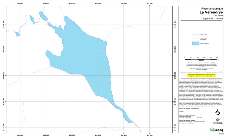 Lac Jetté (La Vérendrye) Map by Sepaq | Avenza Maps