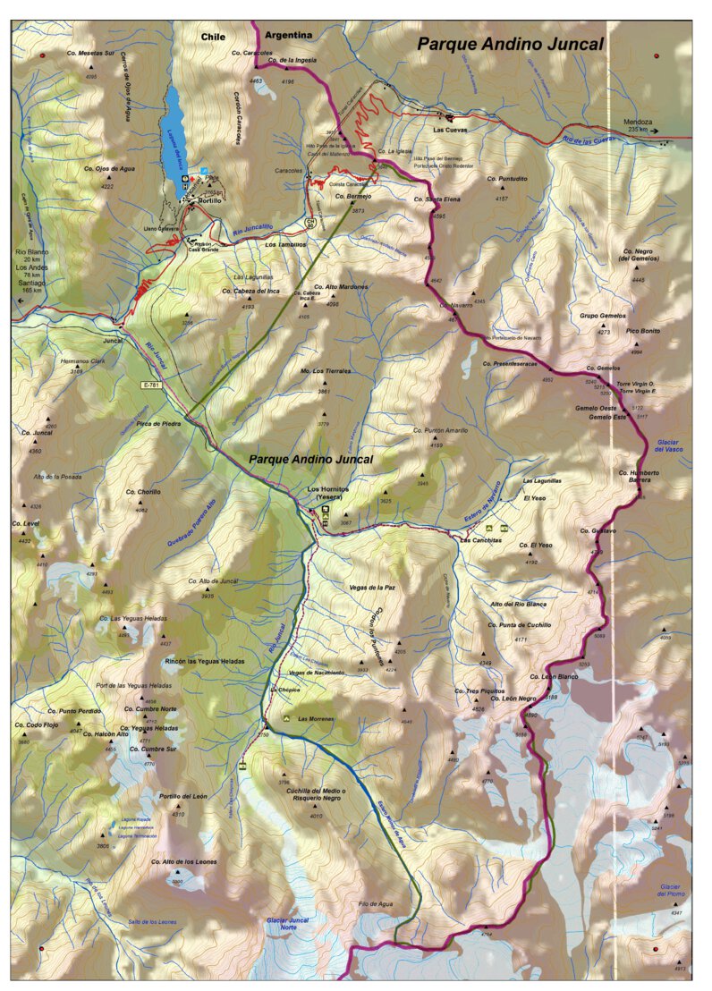 Parque Andino Juncal 2 Map by SIG Patagon | Avenza Maps