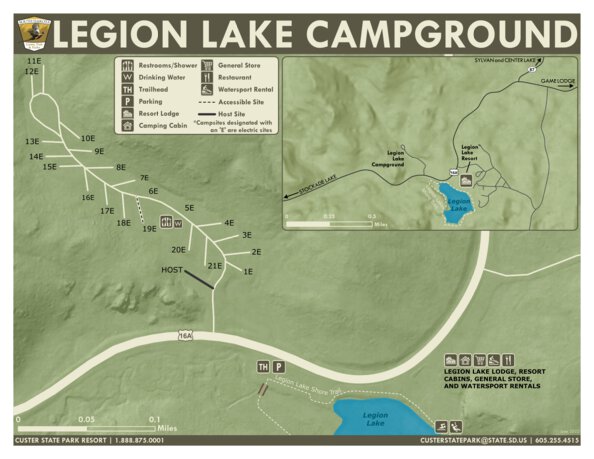Custer State Park - Legion Lake Campground Map by South Dakota Game ...
