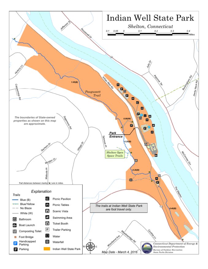 Indian Well State Park Map by State of Connecticut DEEP | Avenza Maps