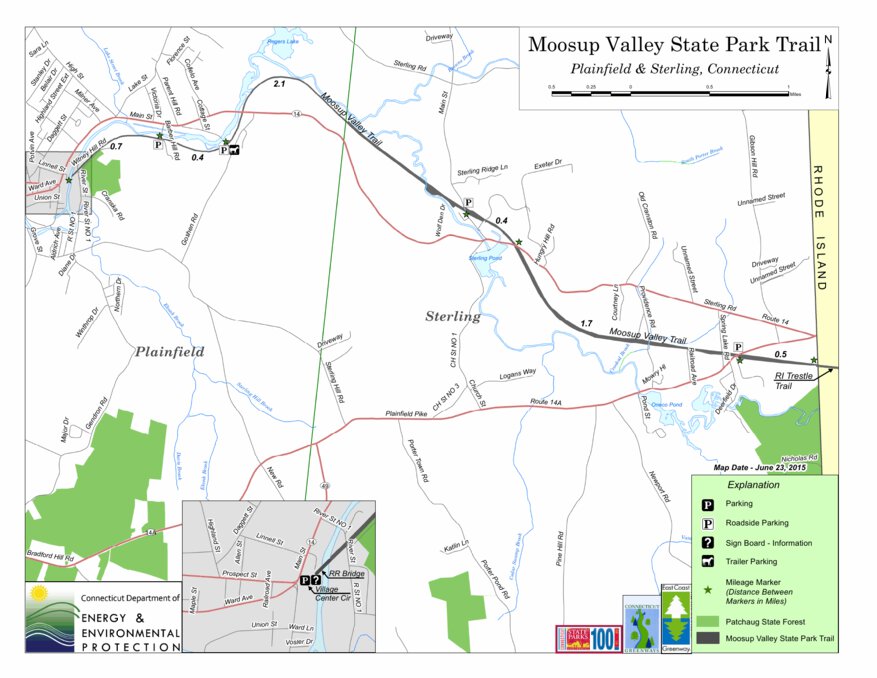 Moosup Valley State Park Map by State of Connecticut DEEP | Avenza Maps