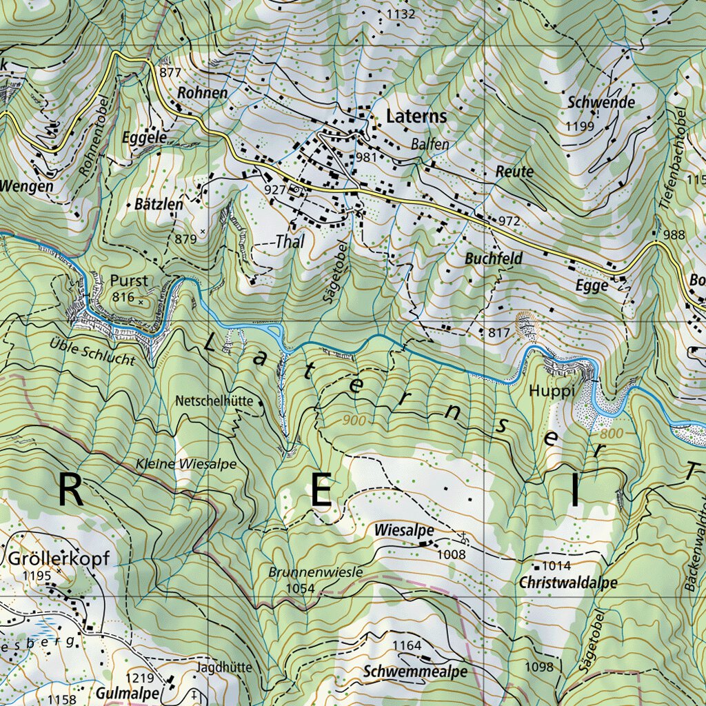Nesslau, 1:25,000 Map by SwissTopo | Avenza Maps