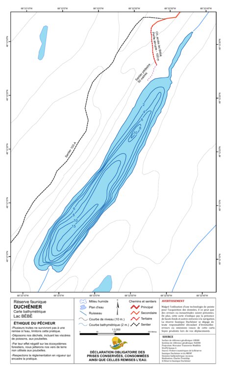 Bébé (lac) - Bathymétrie Map by Terfa | Avenza Maps