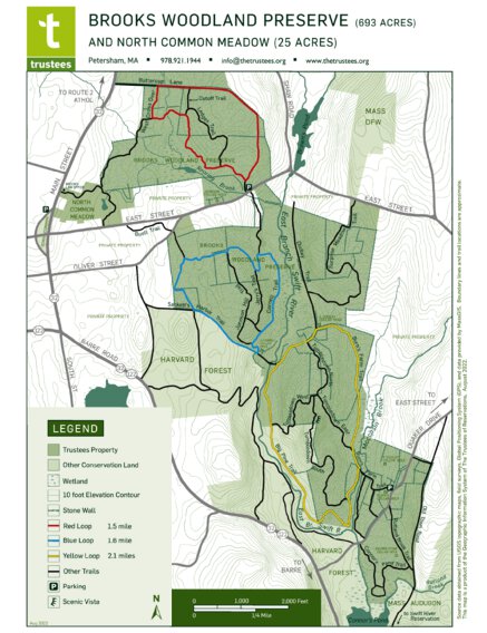 Brooks Woodland Preserve Map by The Trustees of Reservations | Avenza Maps
