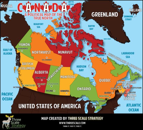 Canada Map by Three Scale Strategy | Avenza Maps
