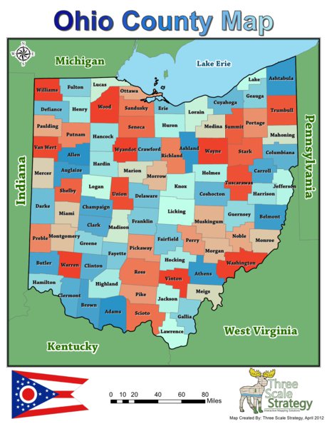 Ohio County Map by Three Scale Strategy | Avenza Maps