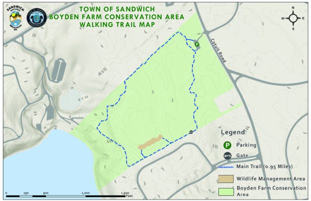 Boyden Farm Conservation Area Trail Map by Town of Sandwich | Avenza Maps