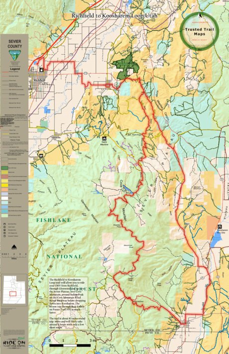 Richfield - Koosharem Loop - Utah Map by Trusted Trail Maps Inc ...