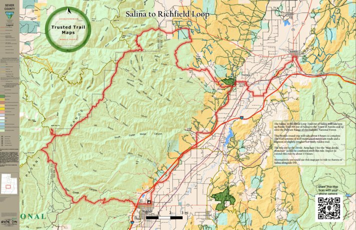Salina - Richfield Loop - Utah Map by Trusted Trail Maps Inc. | Avenza Maps