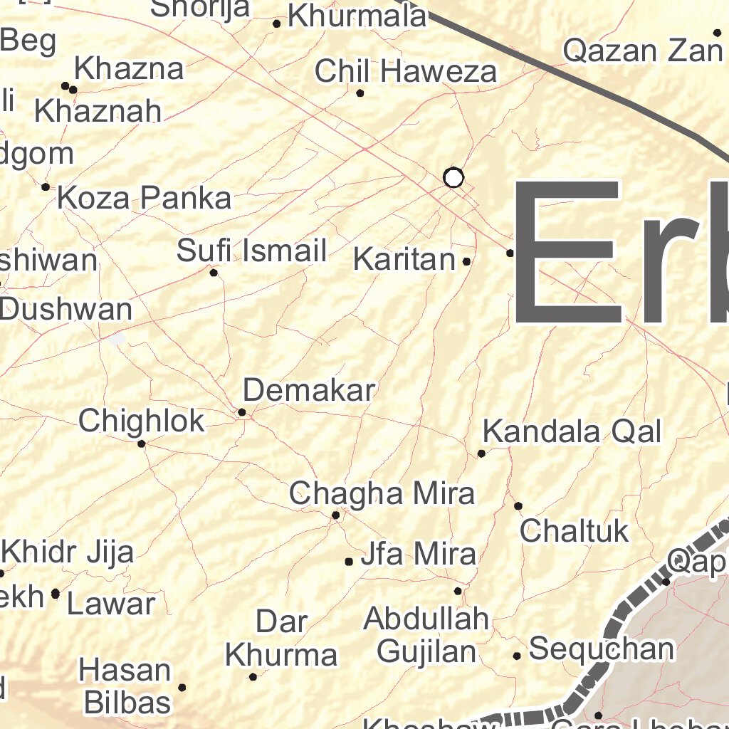 Erbil Map by UN OCHA Regional office for the Syria Crisis | Avenza Maps
