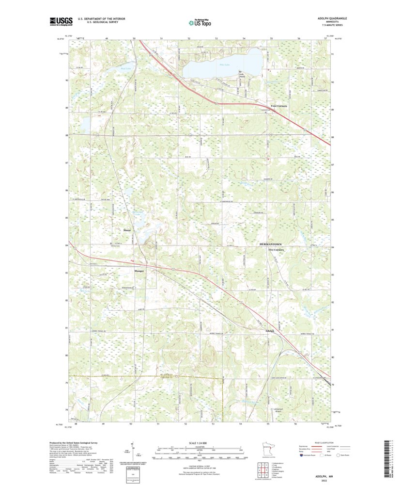 Adolph, MN (2022, 24000-Scale) Map by United States Geological Survey ...