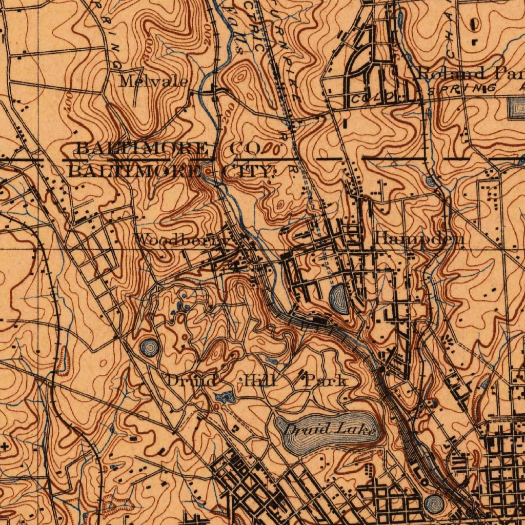 Baltimore, MD (1899, 62500-Scale) Map by United States Geological ...