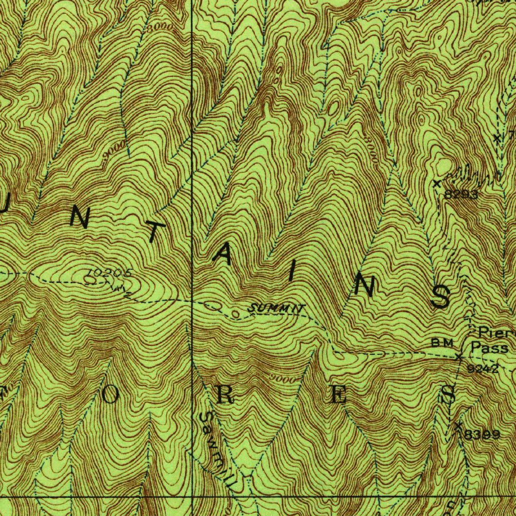 Capitan Mountains, NM (1940, 62500-Scale) Map by United States ...