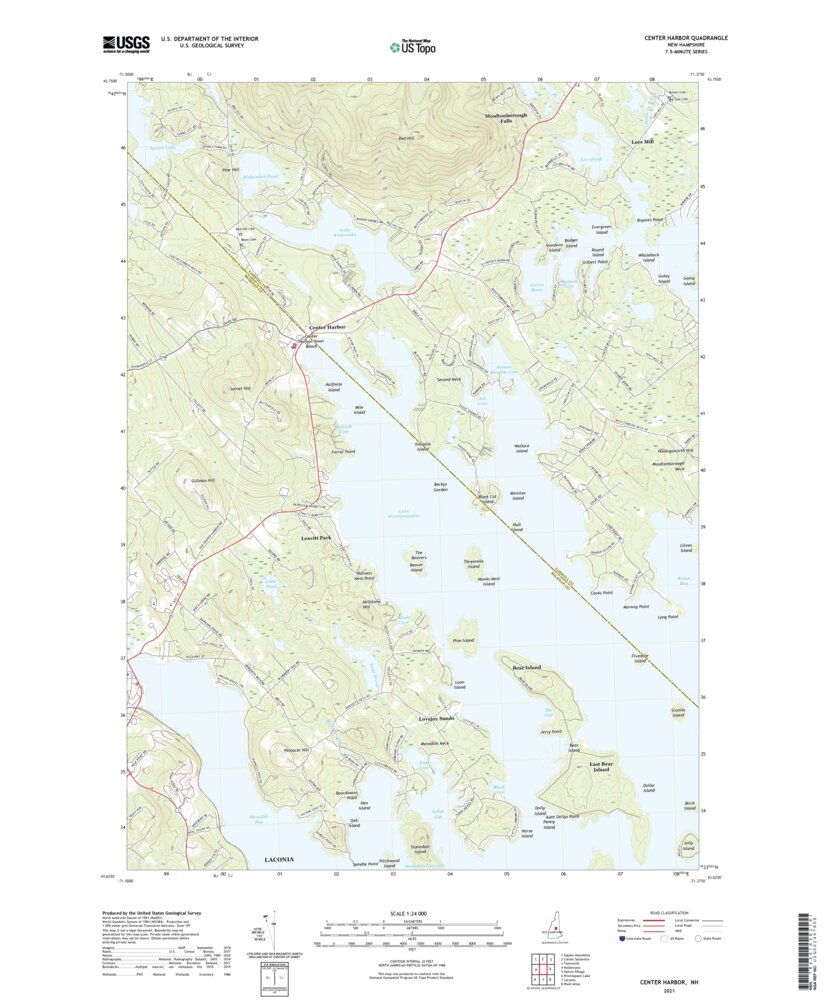 Center Harbor, NH (2021, 24000-Scale) Map by United States Geological ...