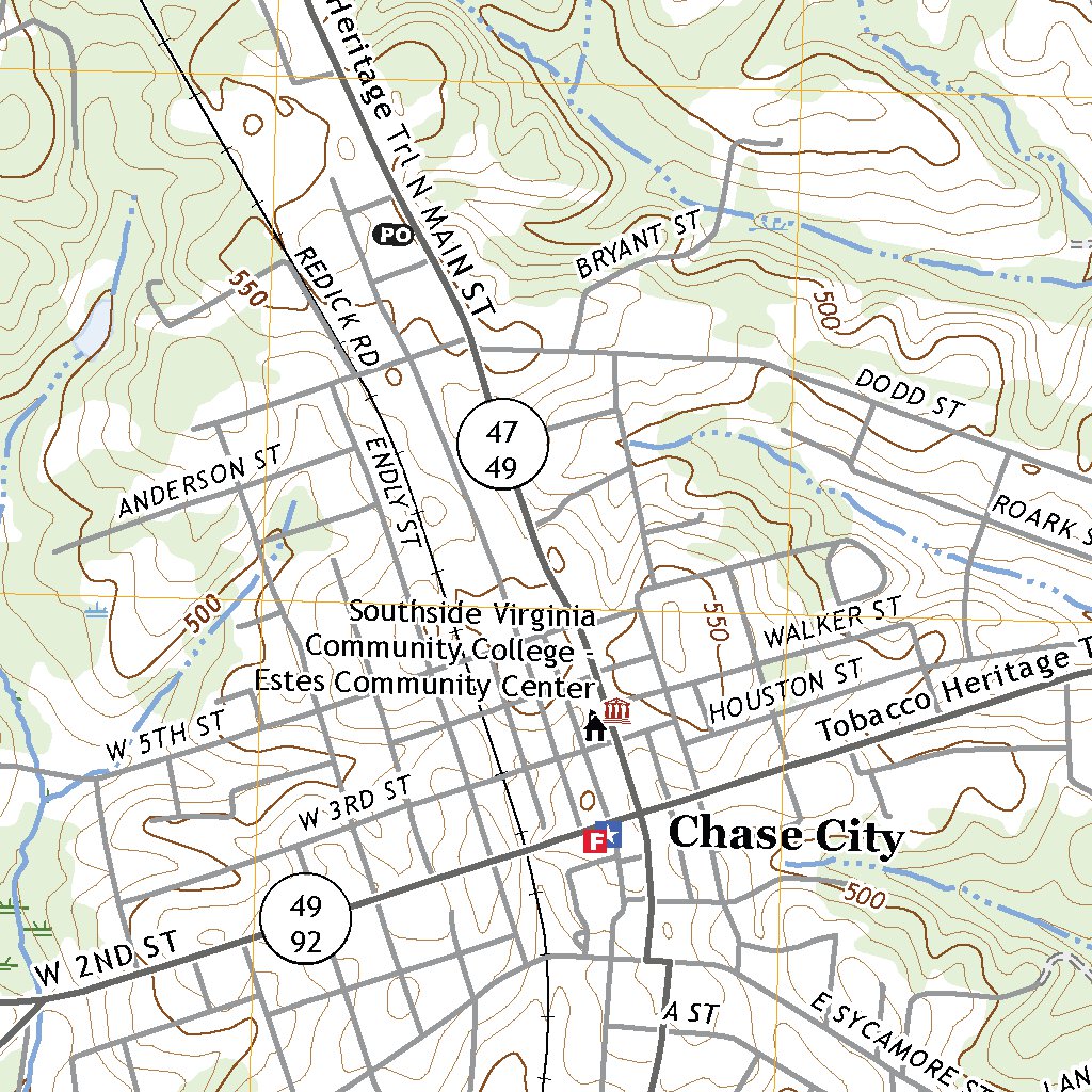 Chase City, VA (2022, 24000-Scale) Map by United States Geological ...