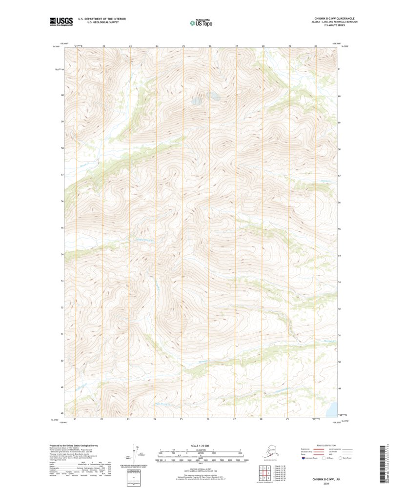 Chignik B-2 NW, AK (2020, 25000-Scale) Map by United States Geological ...