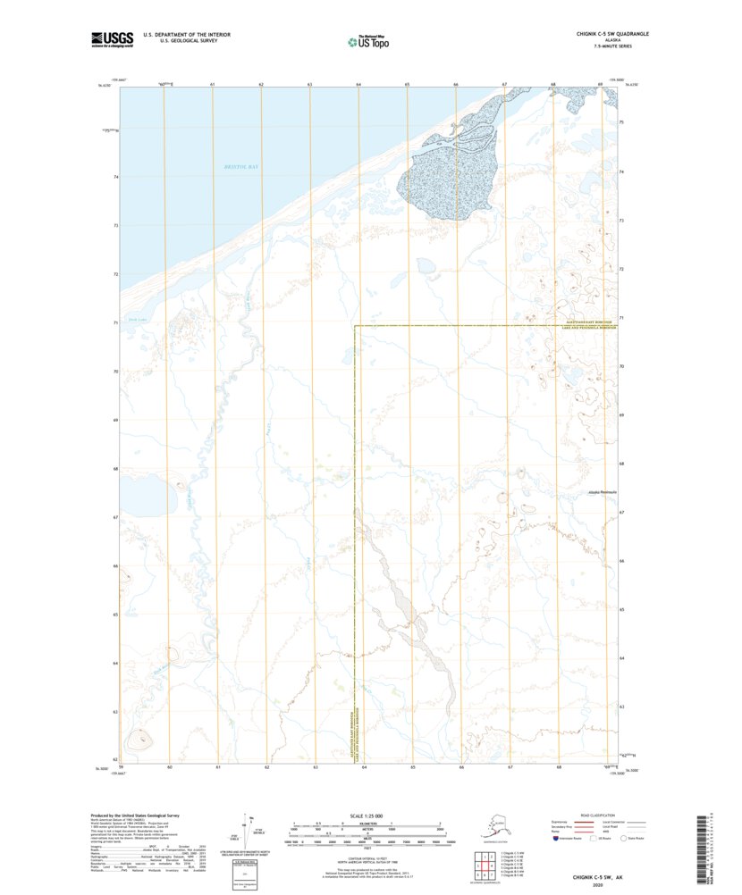 Chignik C-5 SW, AK (2020, 25000-Scale) Map by United States Geological ...