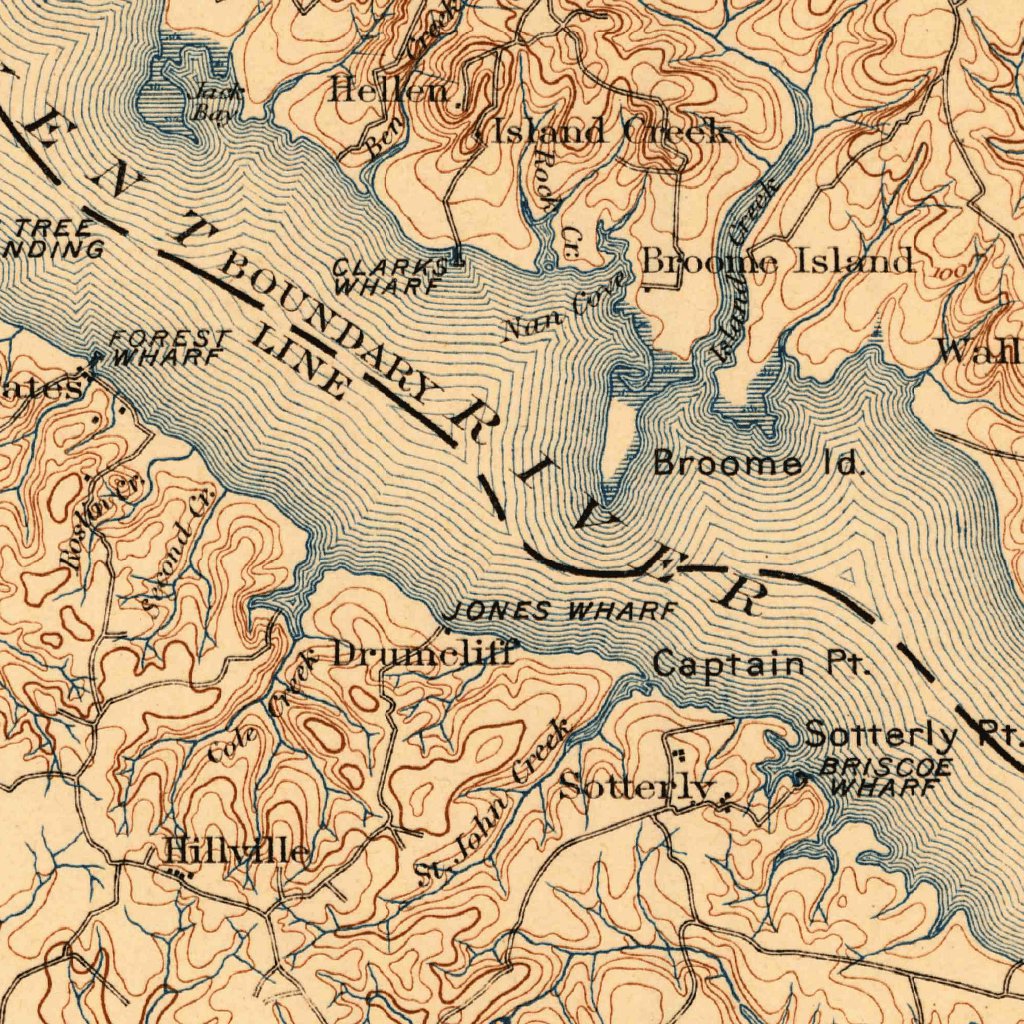 Colonial, VA-MD (1895, 125000-Scale) Map by United States Geological ...
