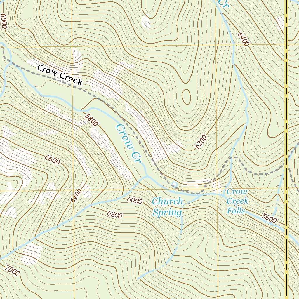 Crow Creek Falls, MT (2020, 24000-Scale) Map by United States ...