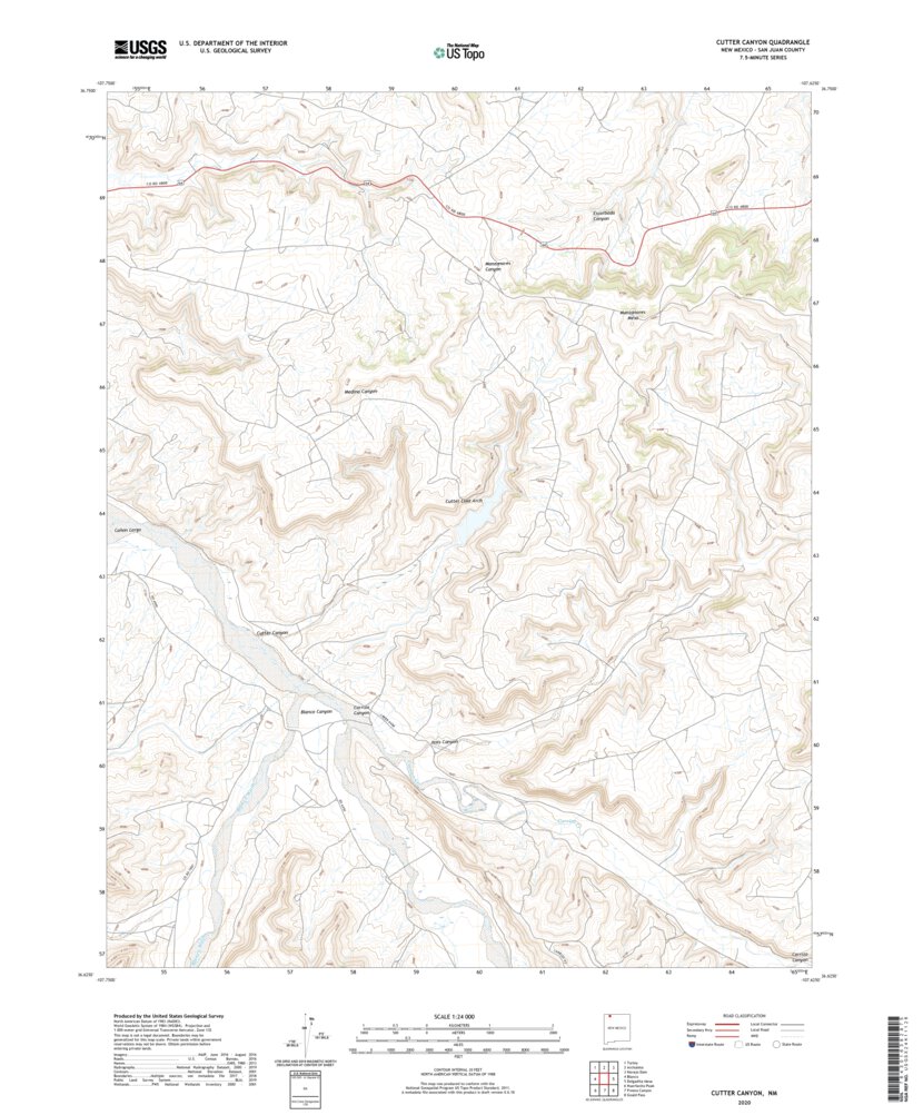Cutter Canyon, NM (2020, 24000-Scale) Map by United States Geological ...