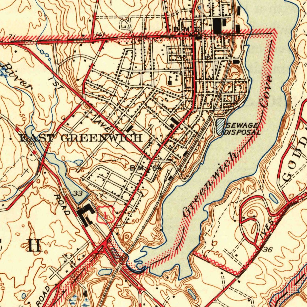 East Greenwich, RI (1944, 31680-Scale) Map by United States Geological ...