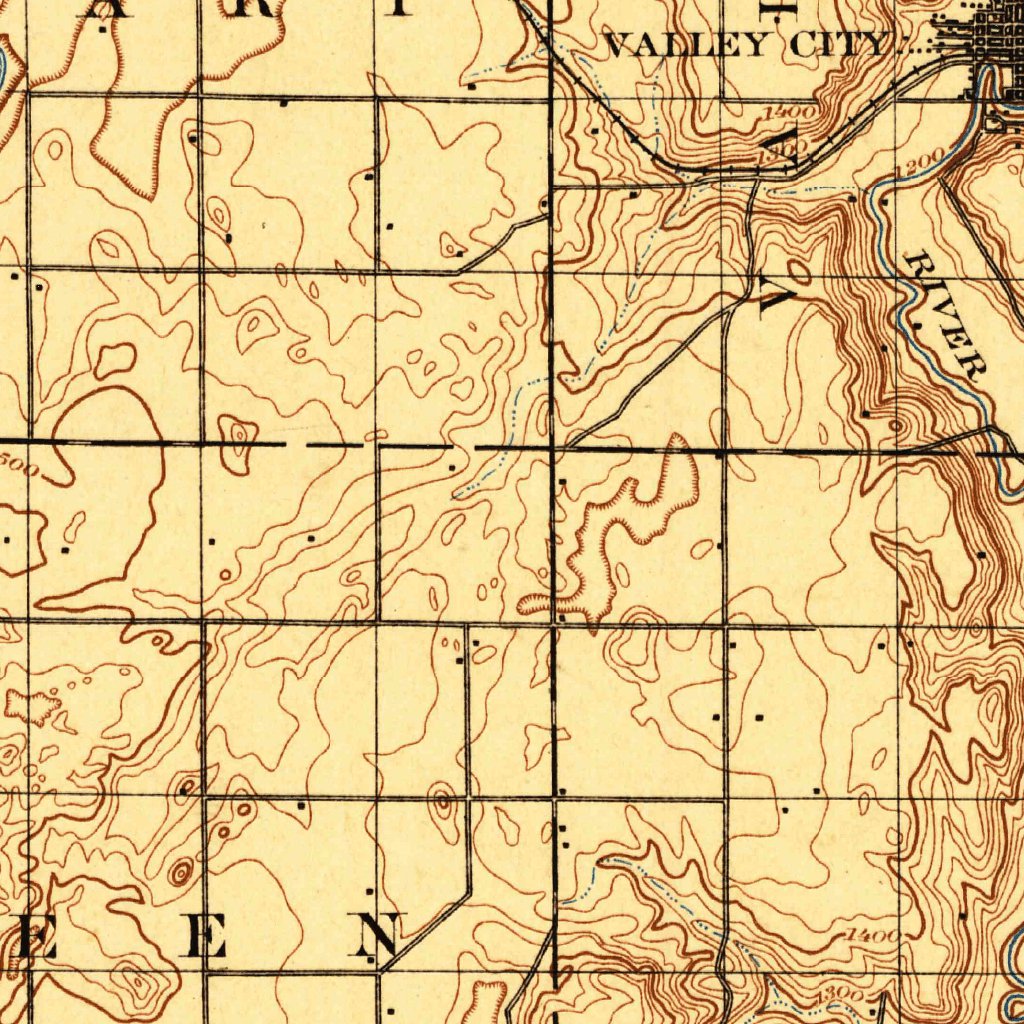 Eckelson, ND (1897, 125000-Scale) Map by United States Geological ...