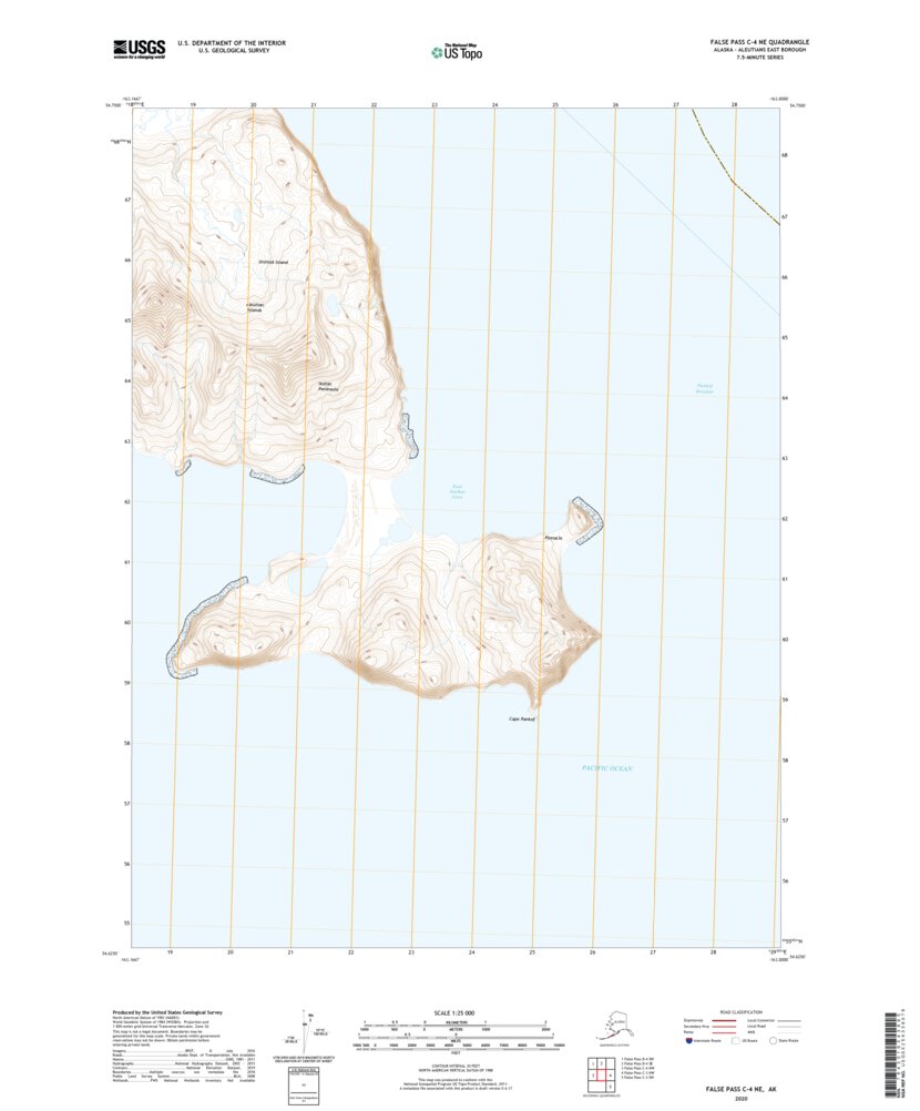 False Pass C-4 NE, AK (2020, 25000-Scale) Map by United States ...