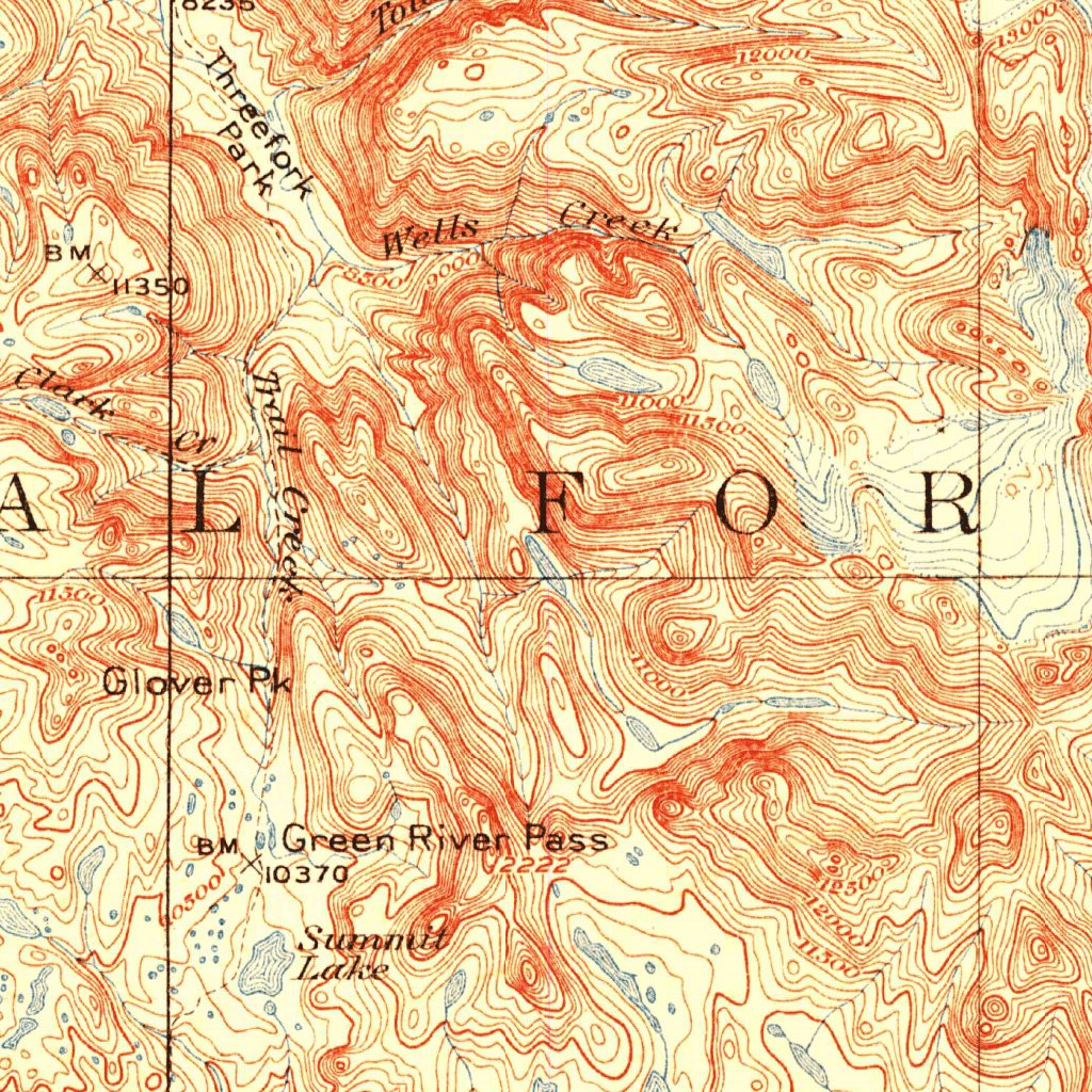 Fremont Peak, WY (1909, 125000-Scale) Map by United States Geological ...