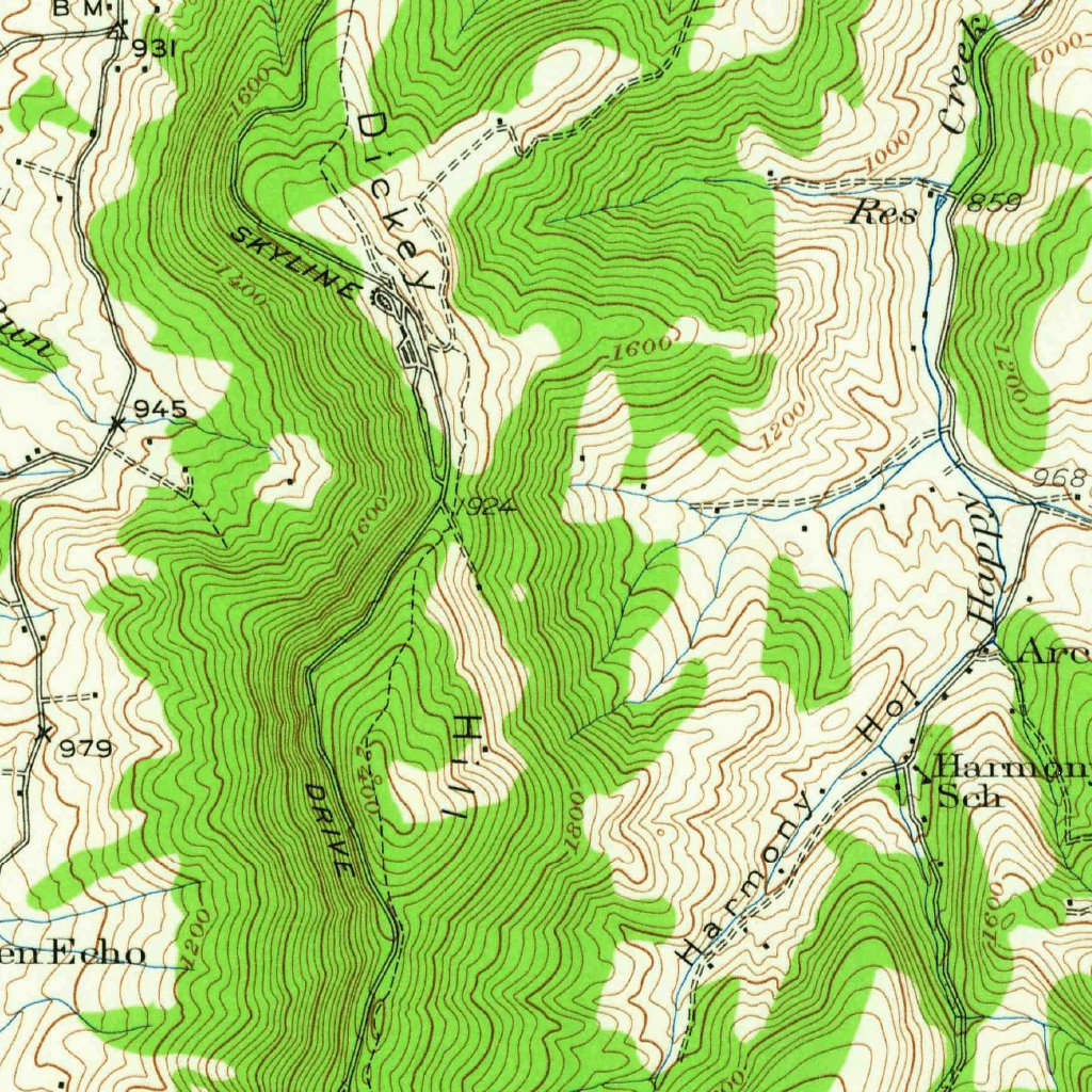 Front Royal, VA (1939, 62500-Scale) Map by United States Geological ...