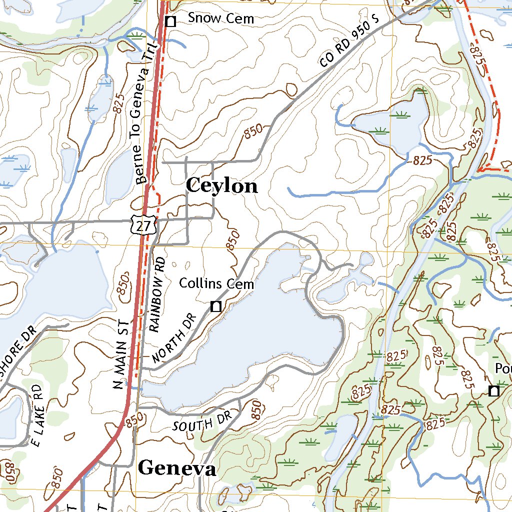 Geneva, IN (2022, 24000-Scale) Map by United States Geological Survey ...