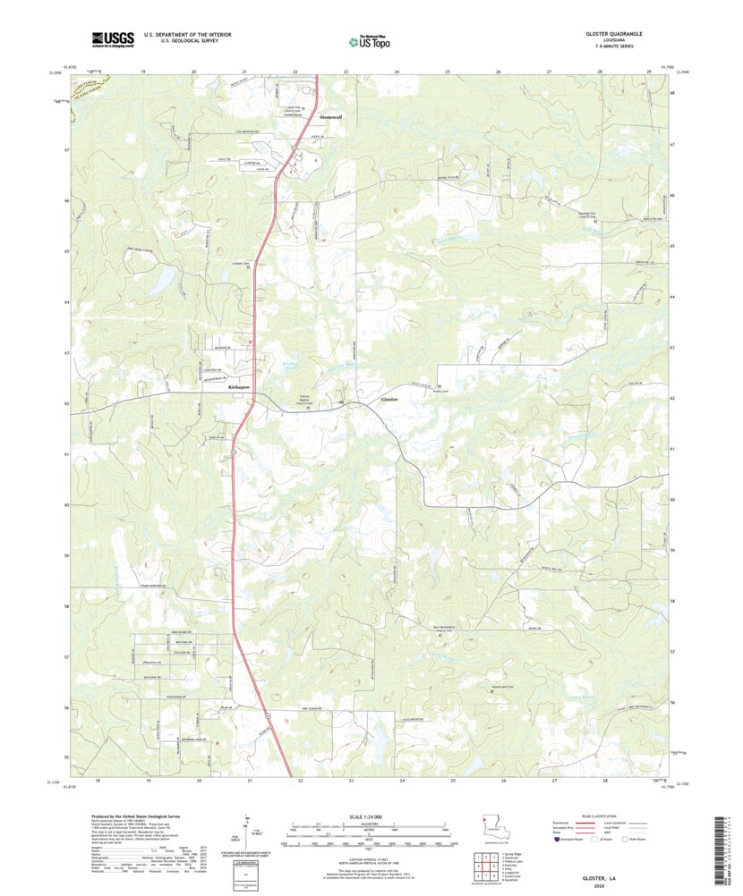 Gloster, LA (2020, 24000-Scale) Map by United States Geological Survey ...