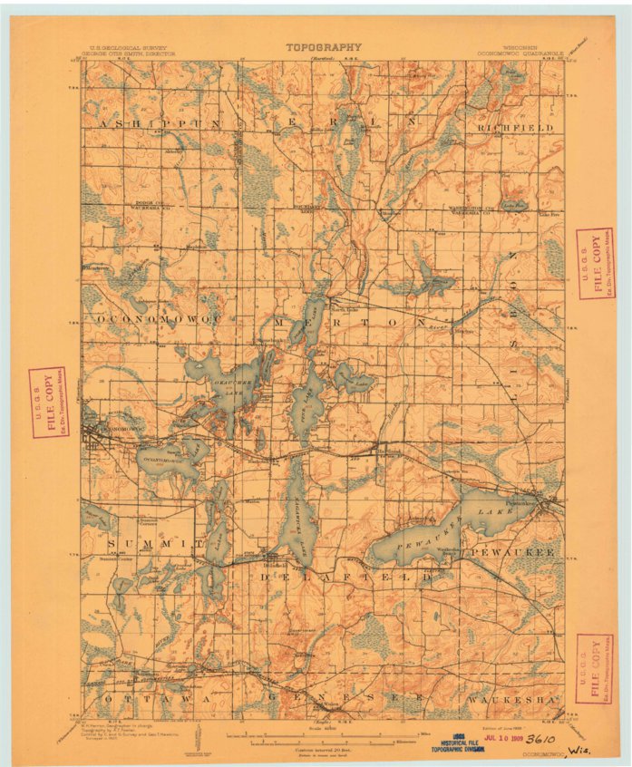 Hartland, WI (1909, 62500-Scale) Map by United States Geological Survey ...
