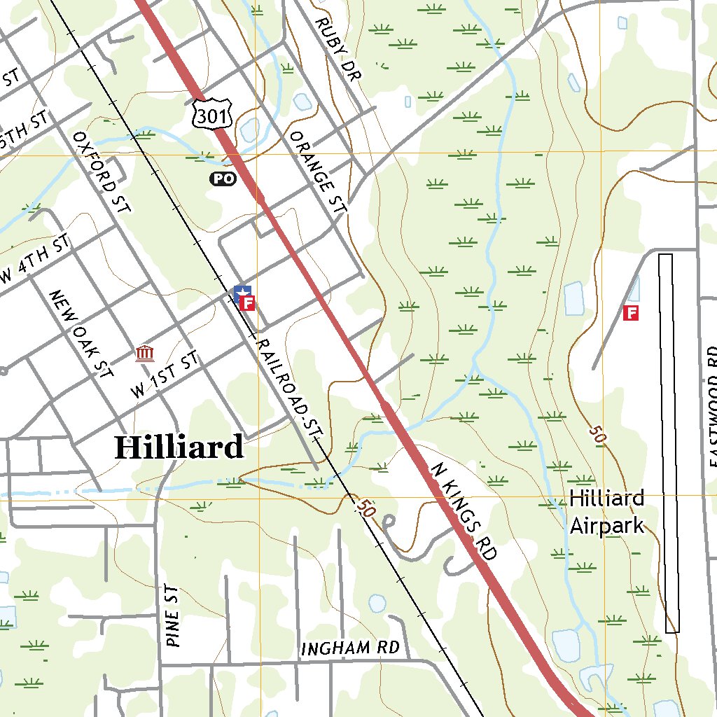 Hilliard, FL (2021, 24000-Scale) Map by United States Geological Survey ...