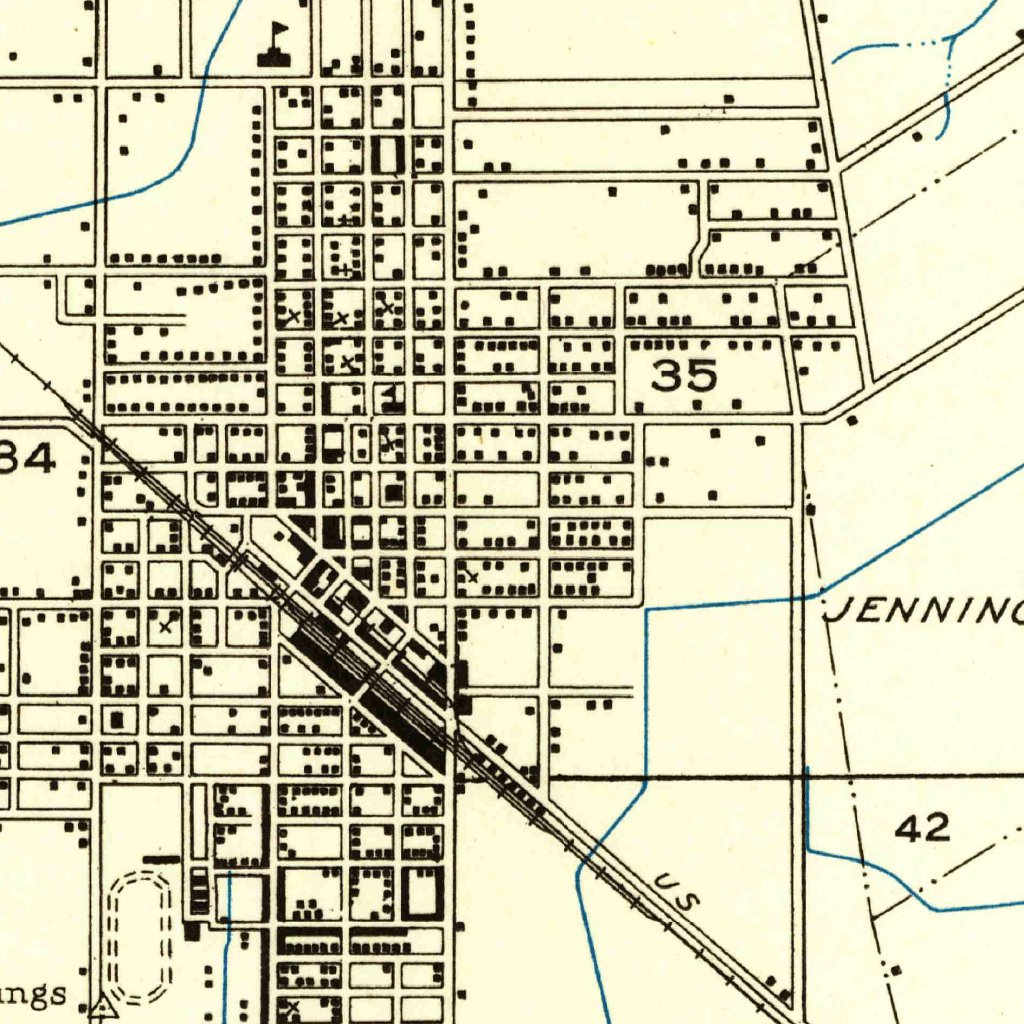 Jennings, LA (1946, 31680-Scale) Map by United States Geological Survey ...