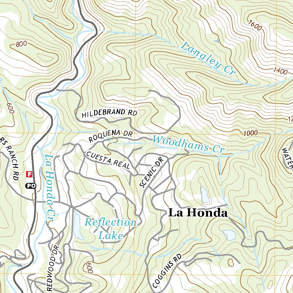 La Honda, CA (2021, 24000-Scale) Map by United States Geological Survey ...
