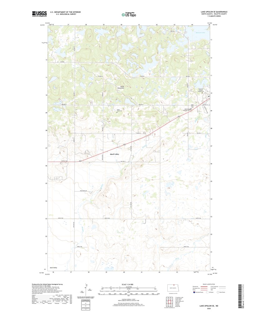Lake Tschida West, ND (2020, 24000-Scale) Map by United States ...