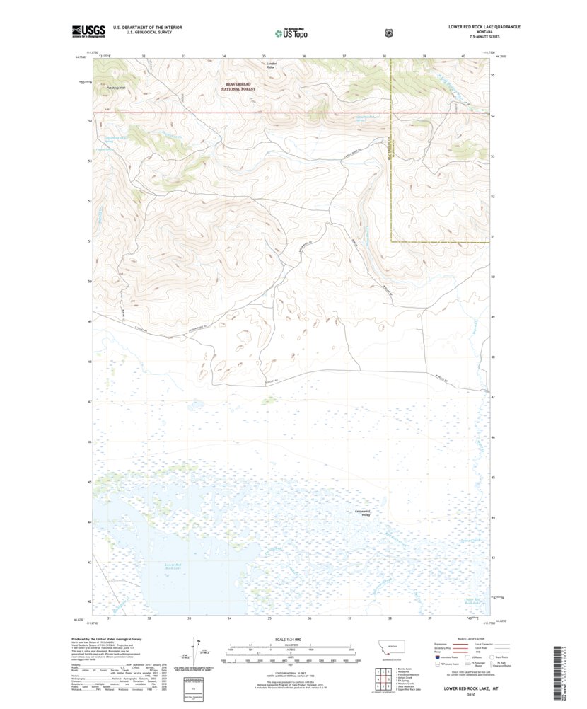 Lower Red Rock Lake, MT (2020, 24000-Scale) Map by United States ...