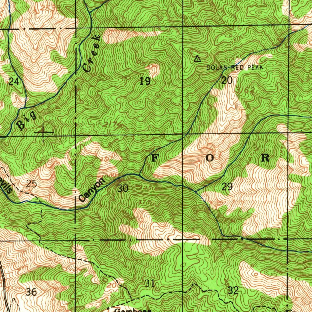 Lucia, CA (1947, 62500-Scale) Map by United States Geological Survey ...