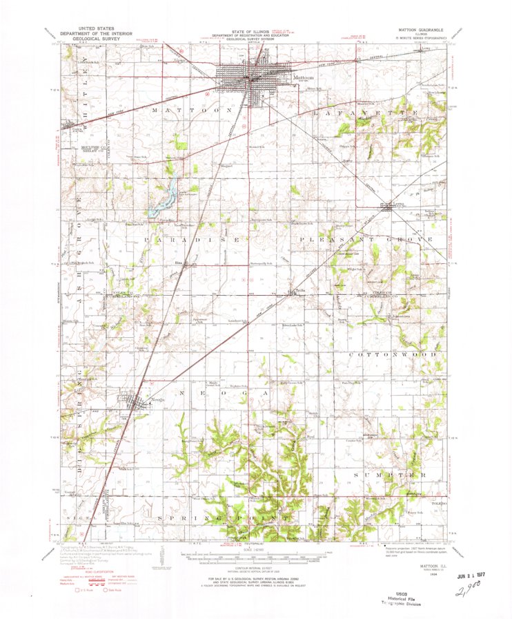 Mattoon, IL (1934, 62500-Scale) Map by United States Geological Survey ...