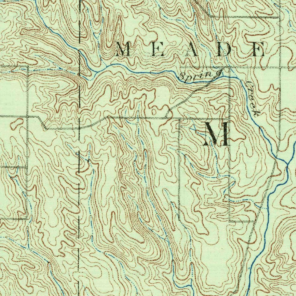 Meade, KS-OK (1892, 125000-Scale) Map by United States Geological ...