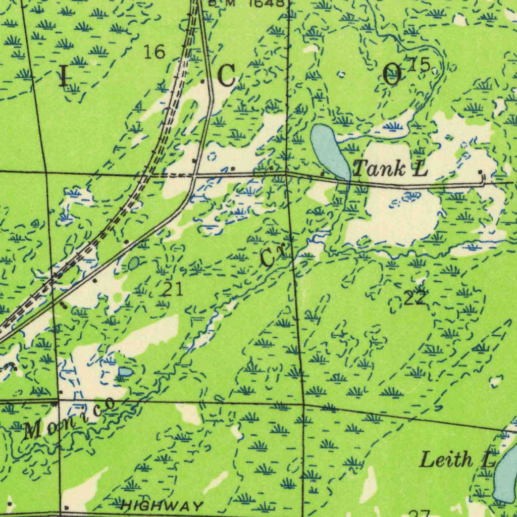 Monico, WI (1940, 48000-Scale) Map by United States Geological Survey ...