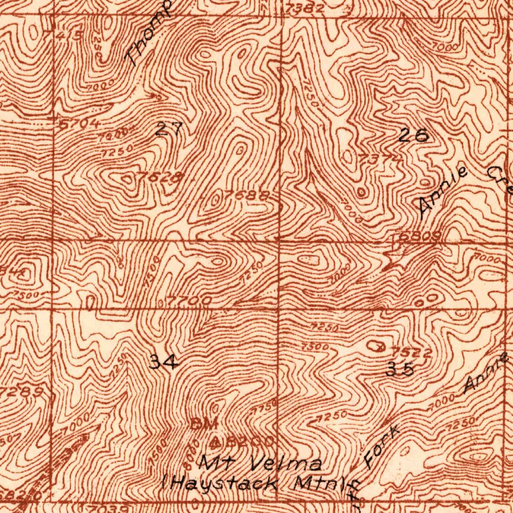 Mount Velma, NV (1935, 48000-Scale) Map by United States Geological ...